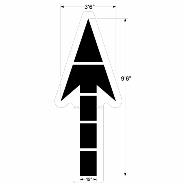 Federal Straight Arrow Stencil - Newstripe