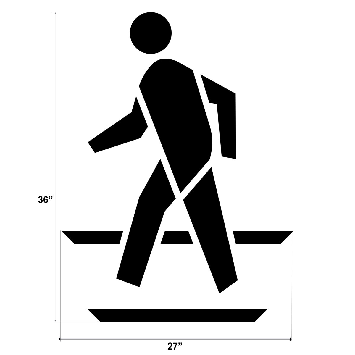 Federal Pedestrian Symbol Stencil - Newstripe