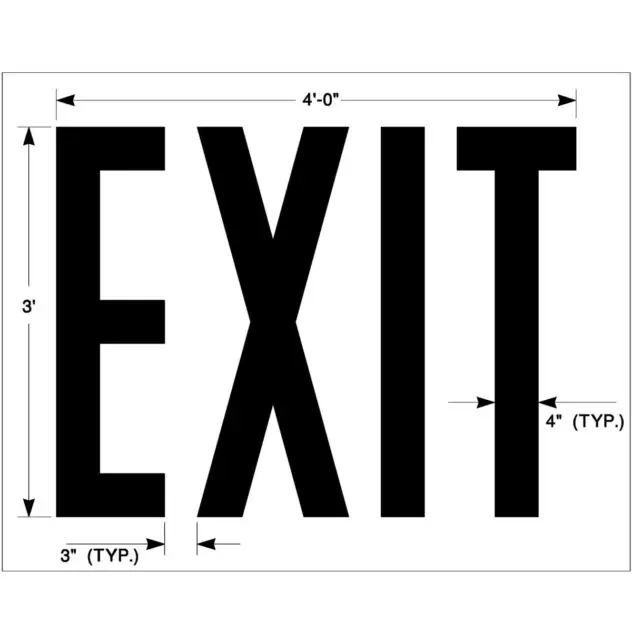 Walmart 36 Inch EXIT Stencil - Newstripe