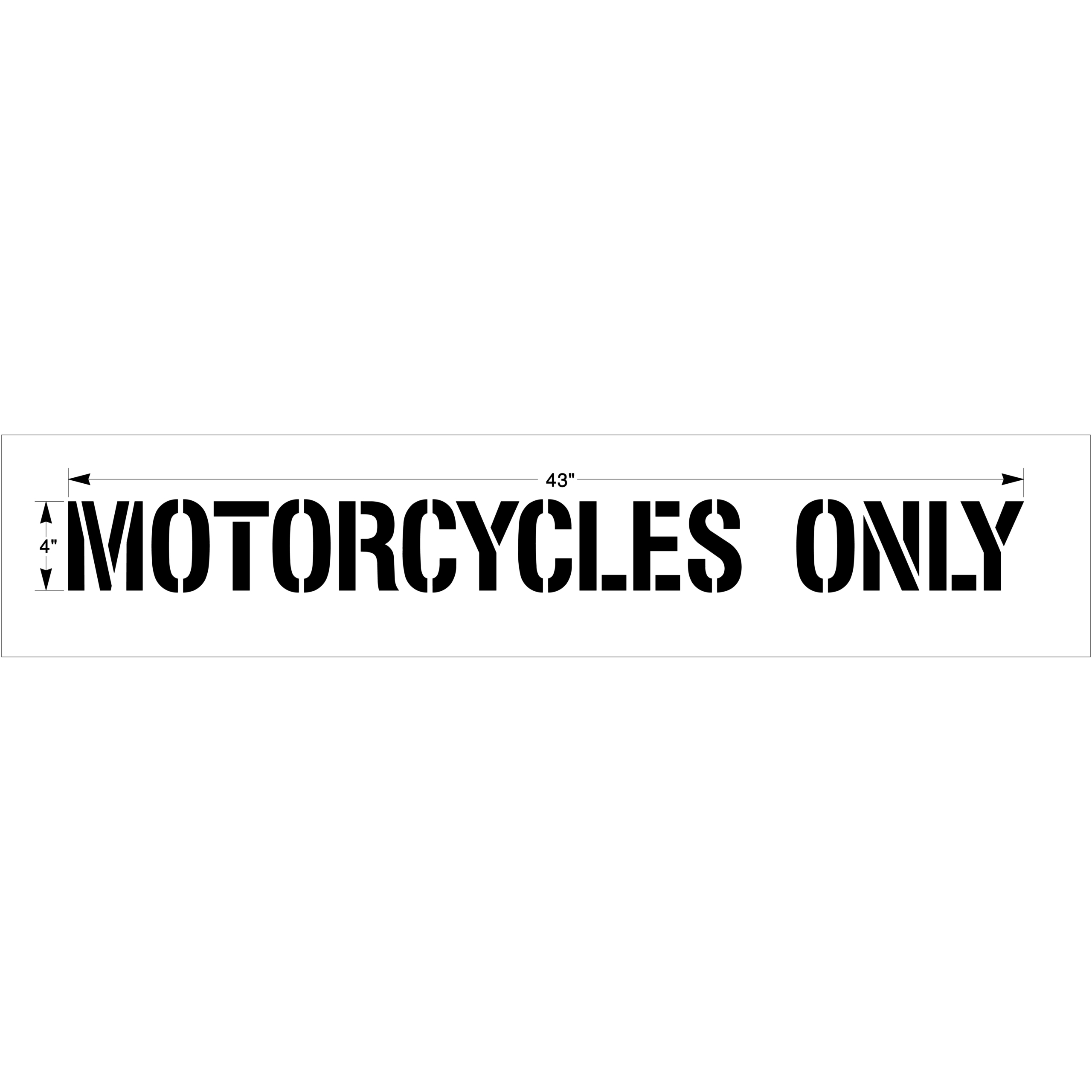 MOTORCYCLES ONLY Parking Stencil - Newstripe