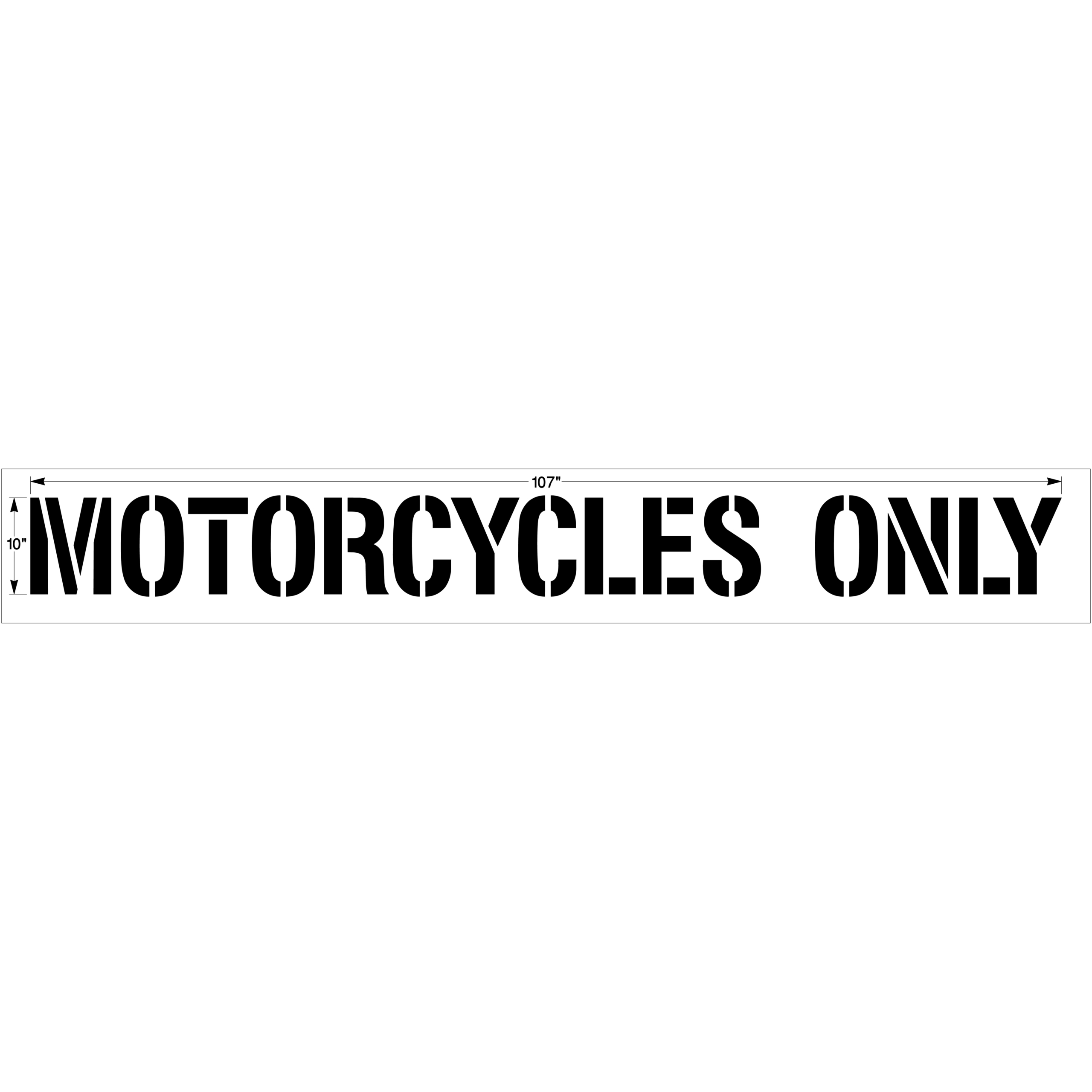 MOTORCYCLES ONLY Parking Stencil - Newstripe