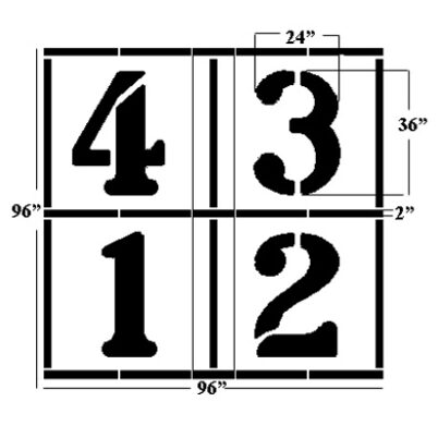 Four Square Game Stencil - Newstripe