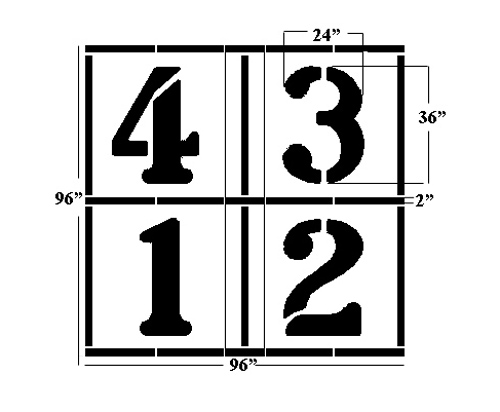 Four Square Game Stencil - Newstripe