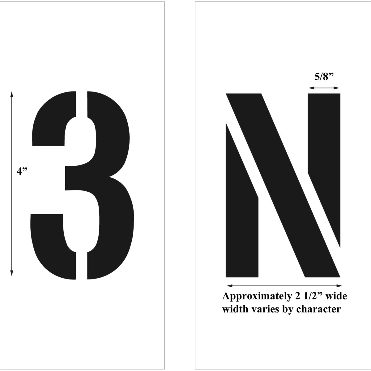 Individual Letters & Numbers Stencils - Newstripe