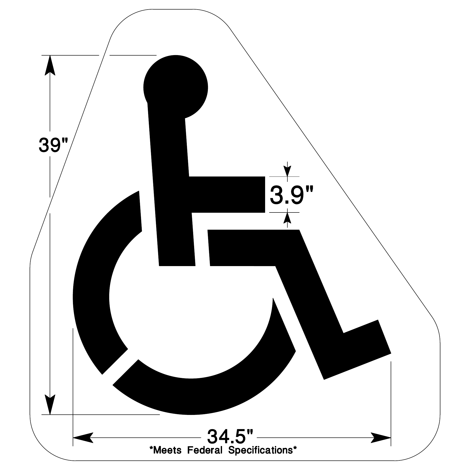 Handicap Symbol Stencil 1/8" PolyTough Lifetime Warranty - Newstripe