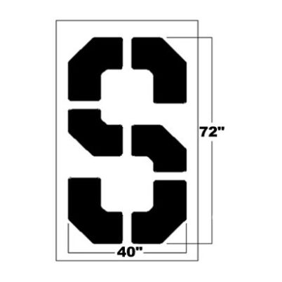 Bold Block Individual Letter Stencil 72" - Newstripe