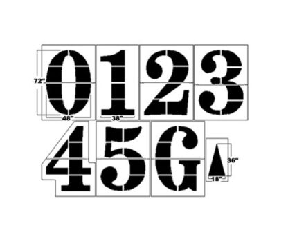 NCAA Football Field Number Stencil Kit 72" - Newstripe