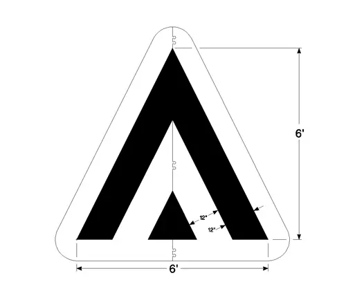 Federal Speed Hump/Bump Stencil 72" - Newstripe