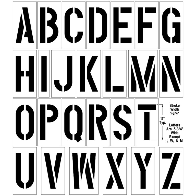 Alphabet Stencil Kit (A-Z) - Newstripe